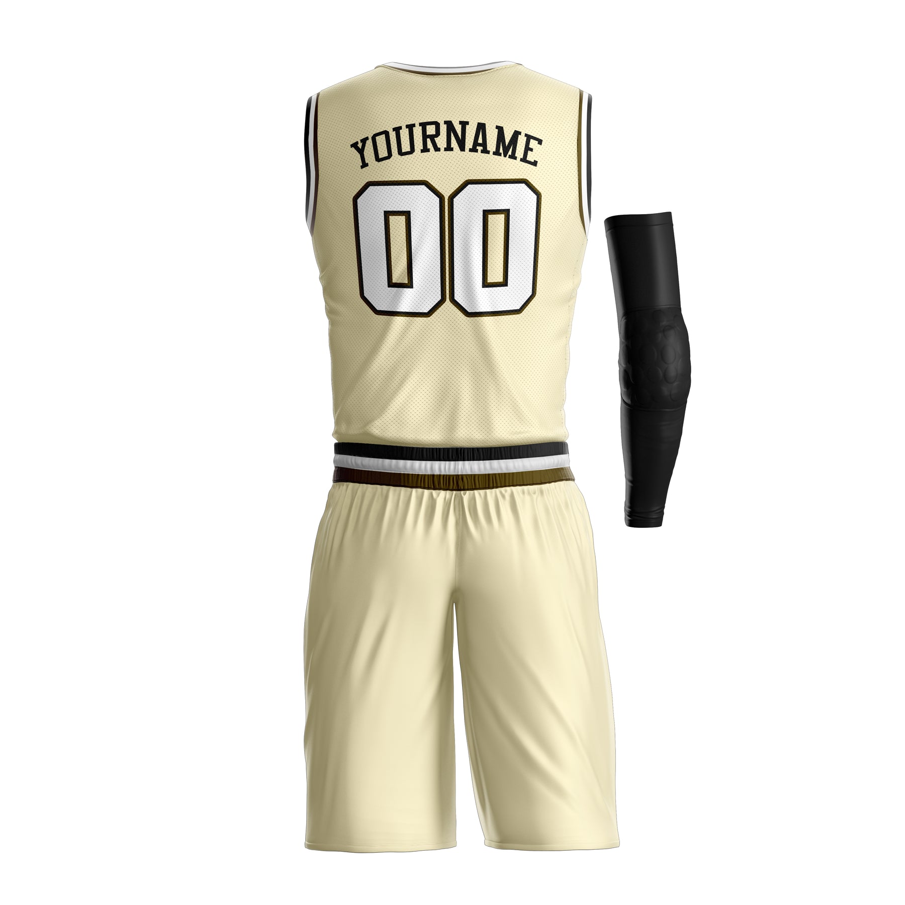Cream-Brown Custom Basketball Bulk Team Jersey and Shorts Set – Jersey ...